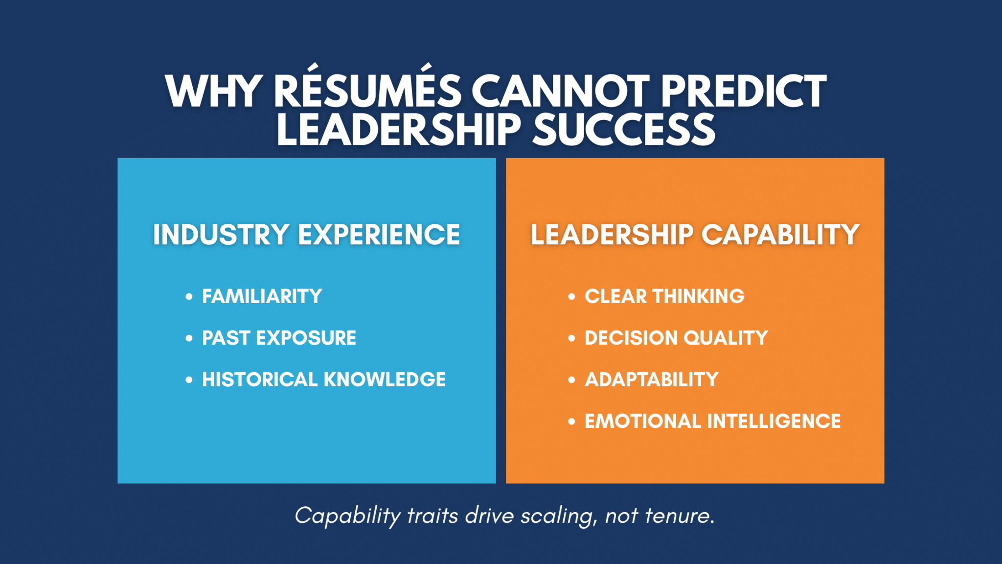 Executive Talent - Why Industry Experience is Not All